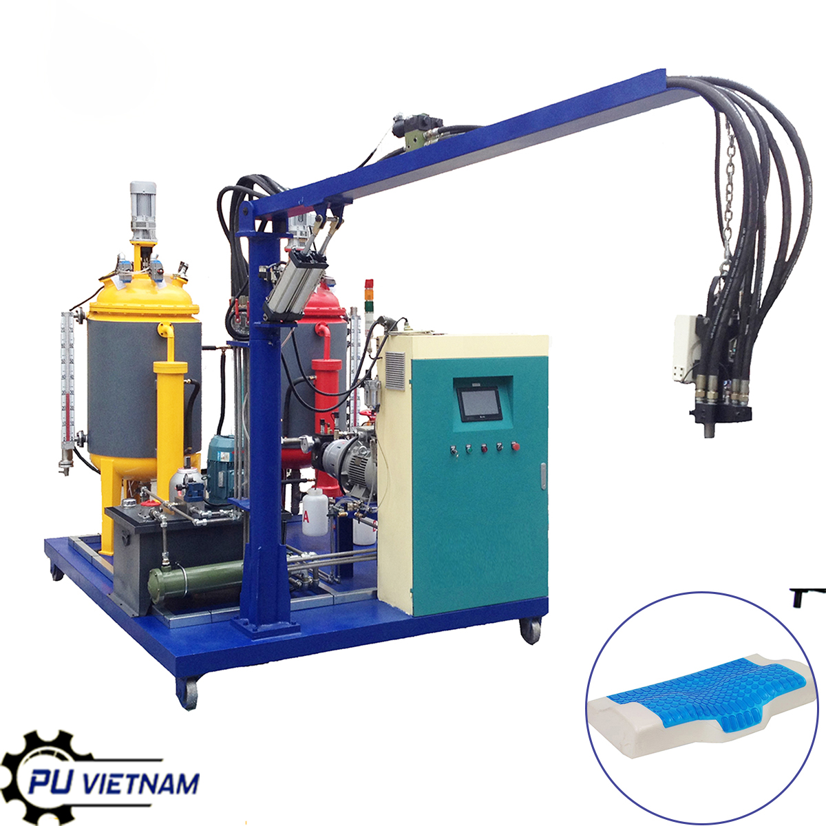 Polyurethane Gel Memory Foam Máy Làm Gối Chống Mỏi Máy Pu Cao Áp